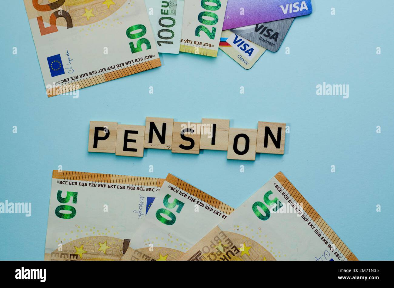 Concept of pension. Fall reduction pension payments. Retirement ...