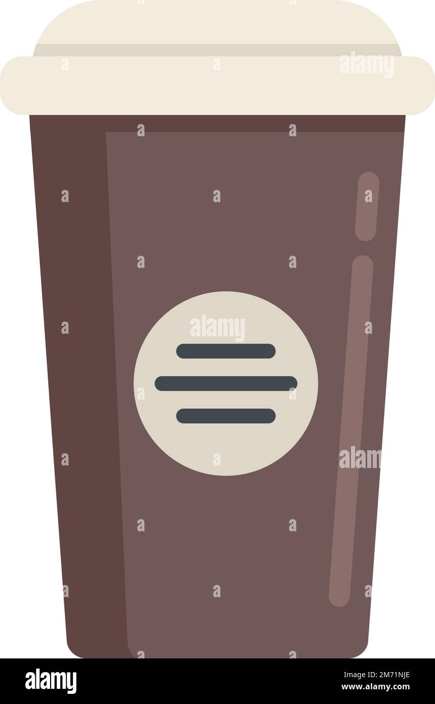 To go coffee cup icon flat vector. Cafe cappuccino. Morning drink isolated Stock Vector Image ...