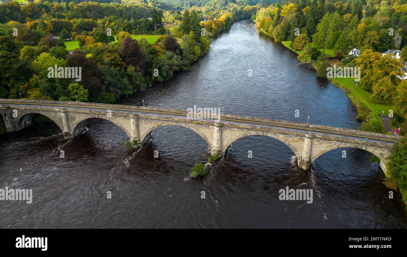 Bridge over the river Tay, Dunkeld, Scotland Stock Photo - Alamy