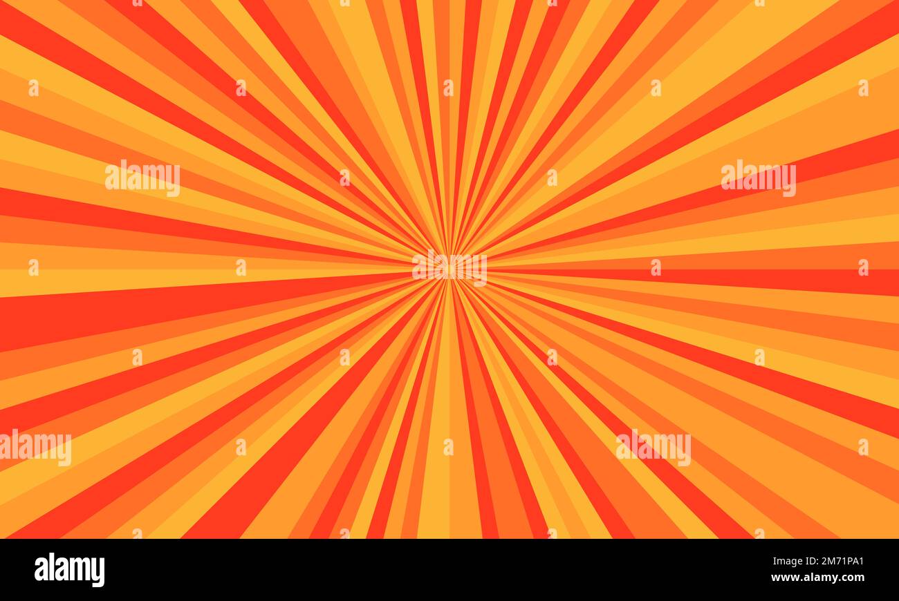 Vintage pop art orange background. Banner vector illustration Stock ...