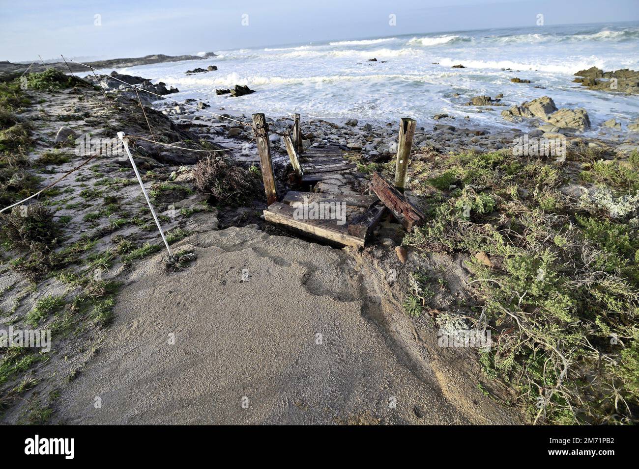Pacific Grove, California, USA. 6th Jan, 2023. Damage to the Asilomar ...