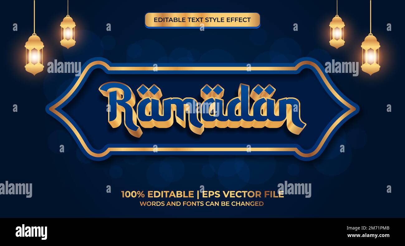 Ramadan 3d text effect hi-res stock photography and images - Alamy