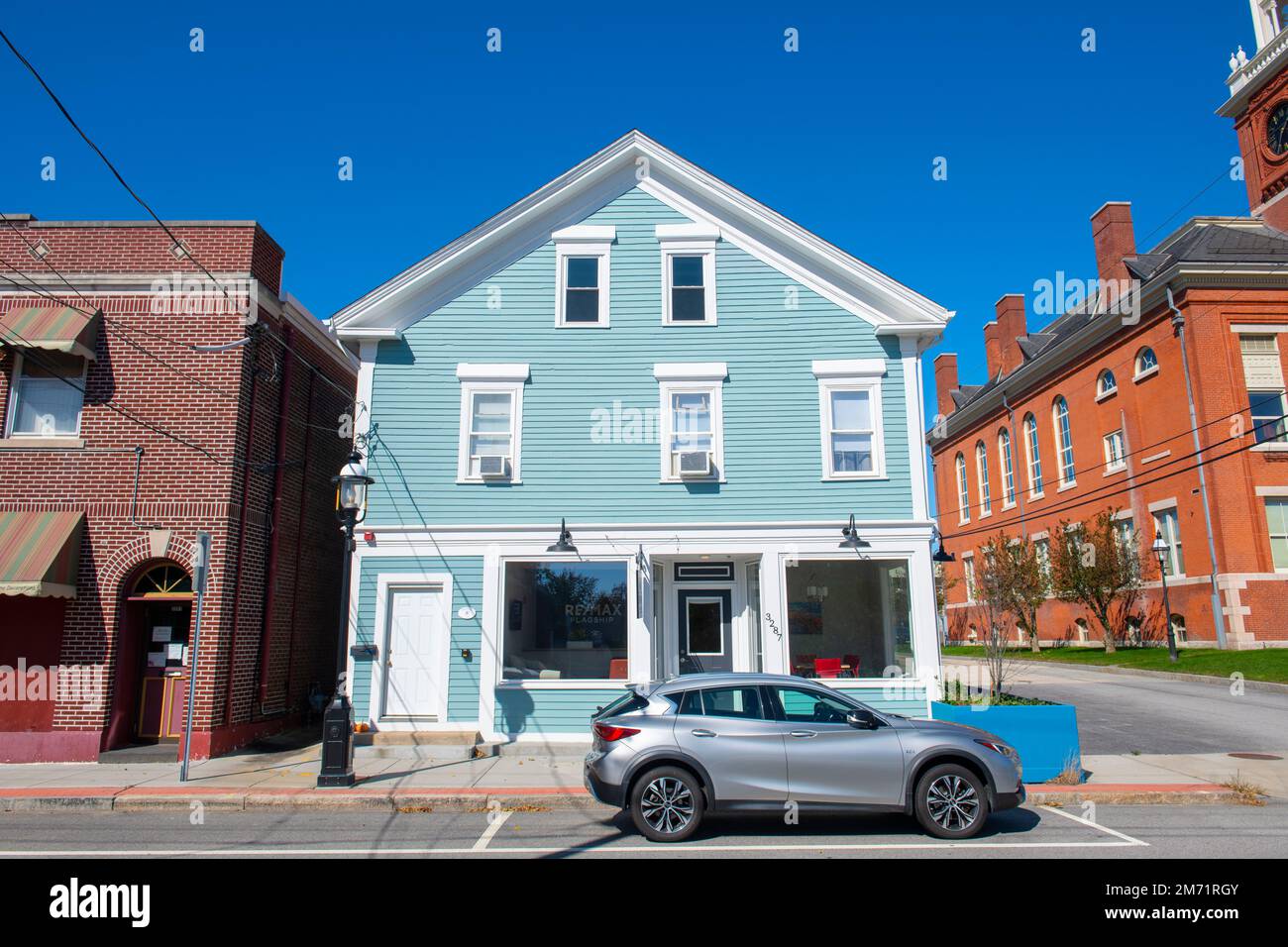 Historic commercial buildings on Post Road in village center of ...