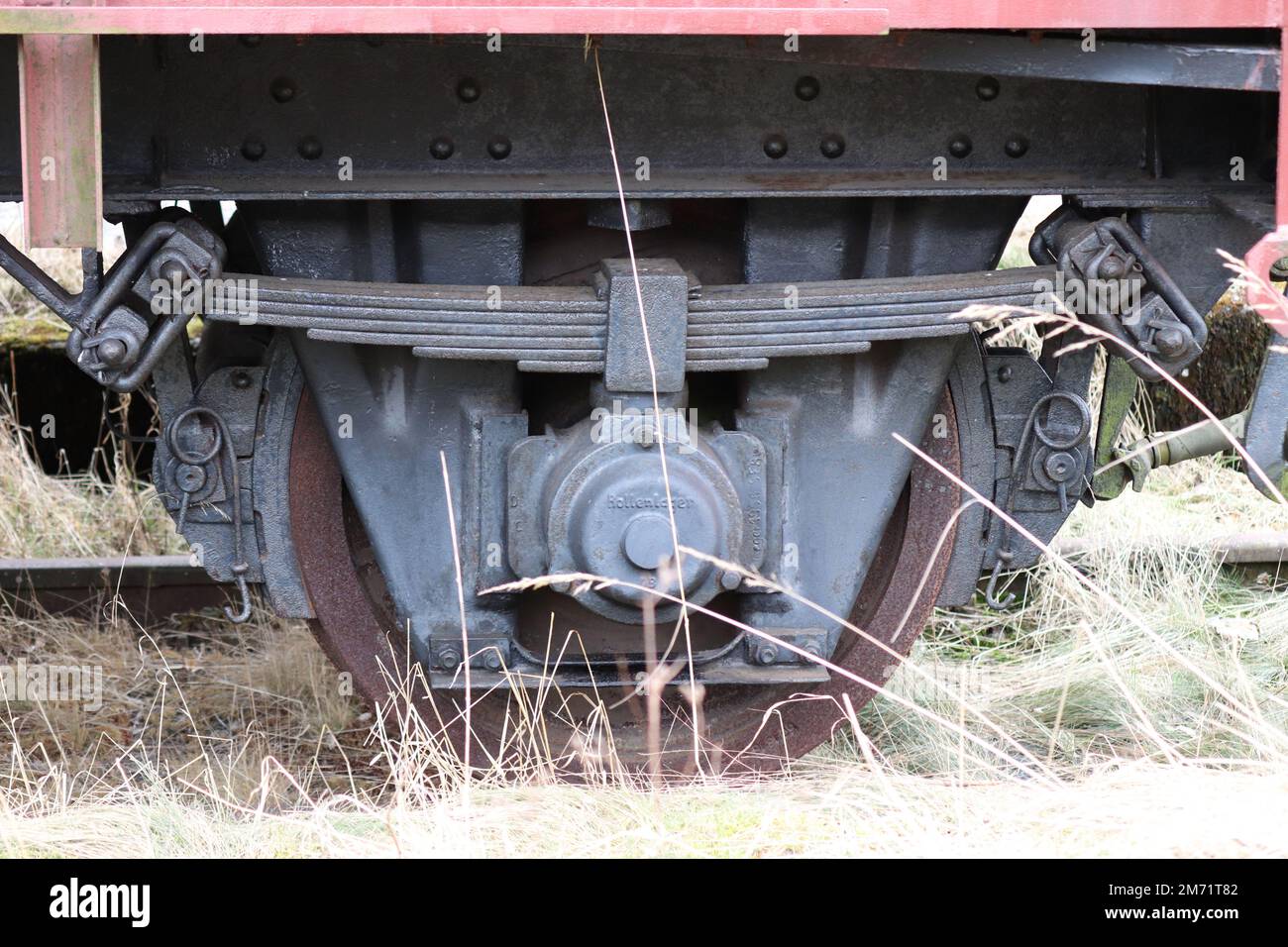 Wheel of an old railway wagon Stock Photo - Alamy
