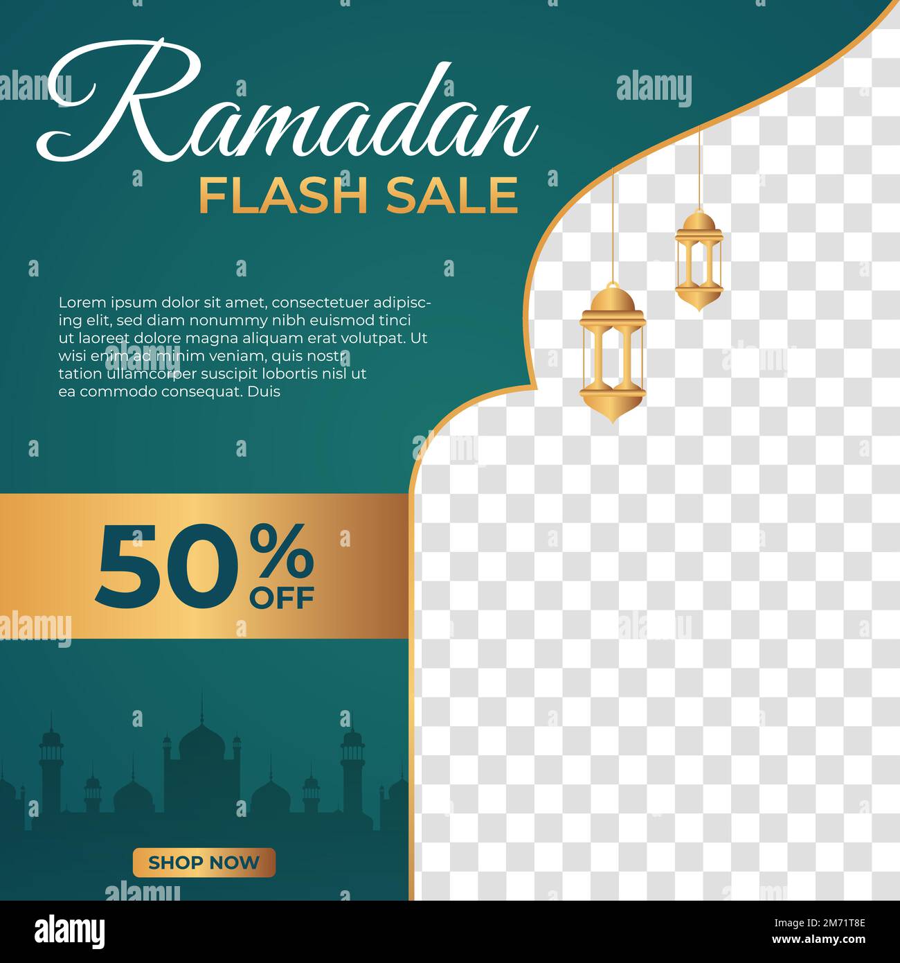 Ramadan sale banner template. Modern social media advertising square ...