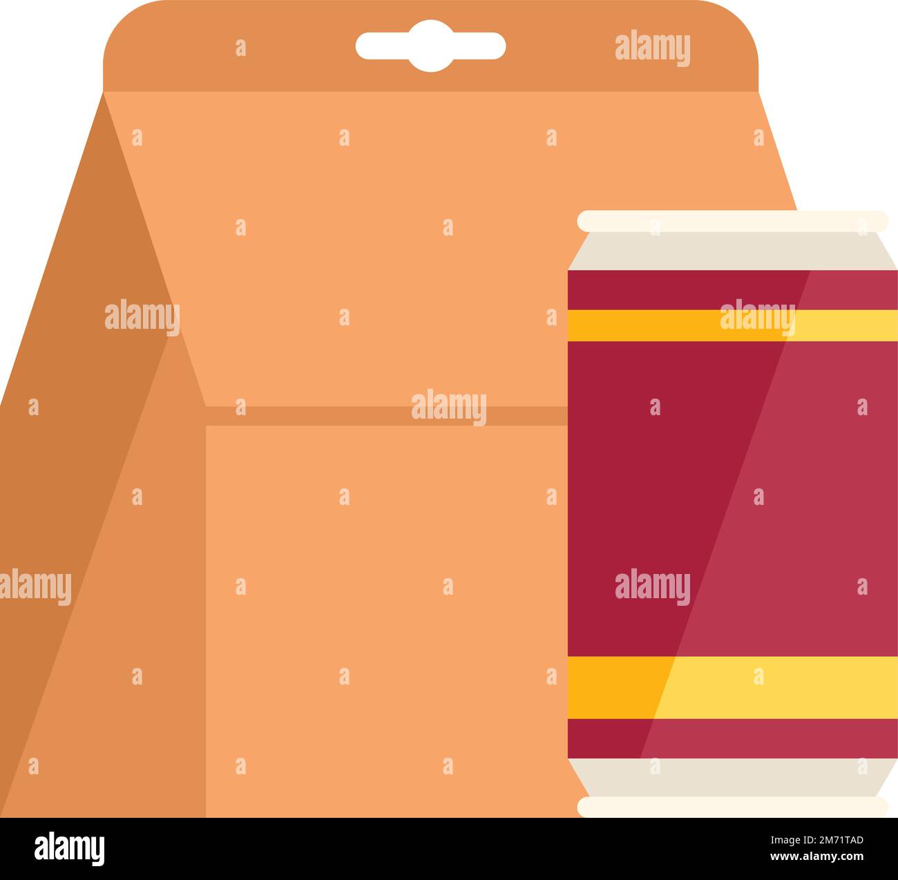 Lunch bag icon flat vector. Food box. Kid eat isolated Stock Vector ...