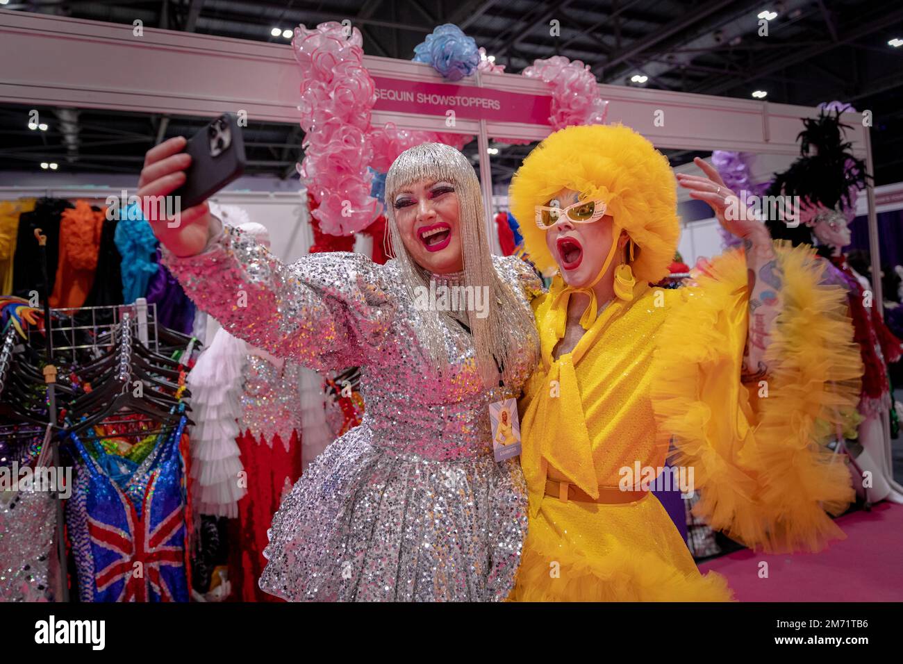 London, UK. 6th January 2023. Drag Queen personalities at DragCon UK ...
