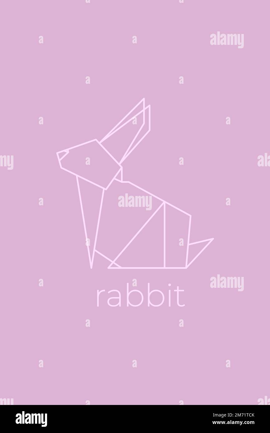Line art rabbit logo hi-res stock photography and images - Alamy