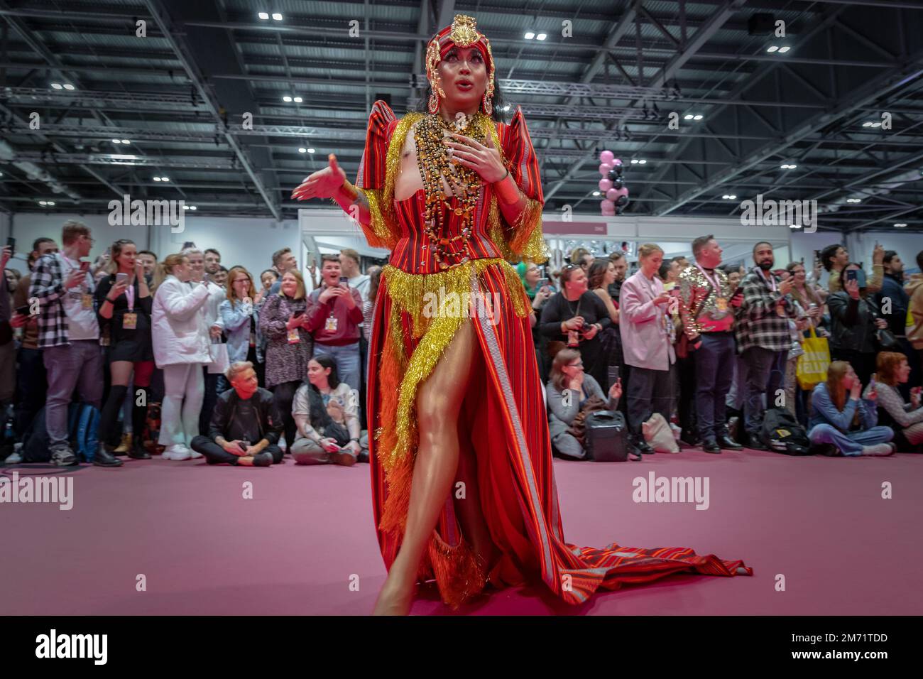 London, UK. 6th January 2023. Drag Queen personalities at DragCon UK ...