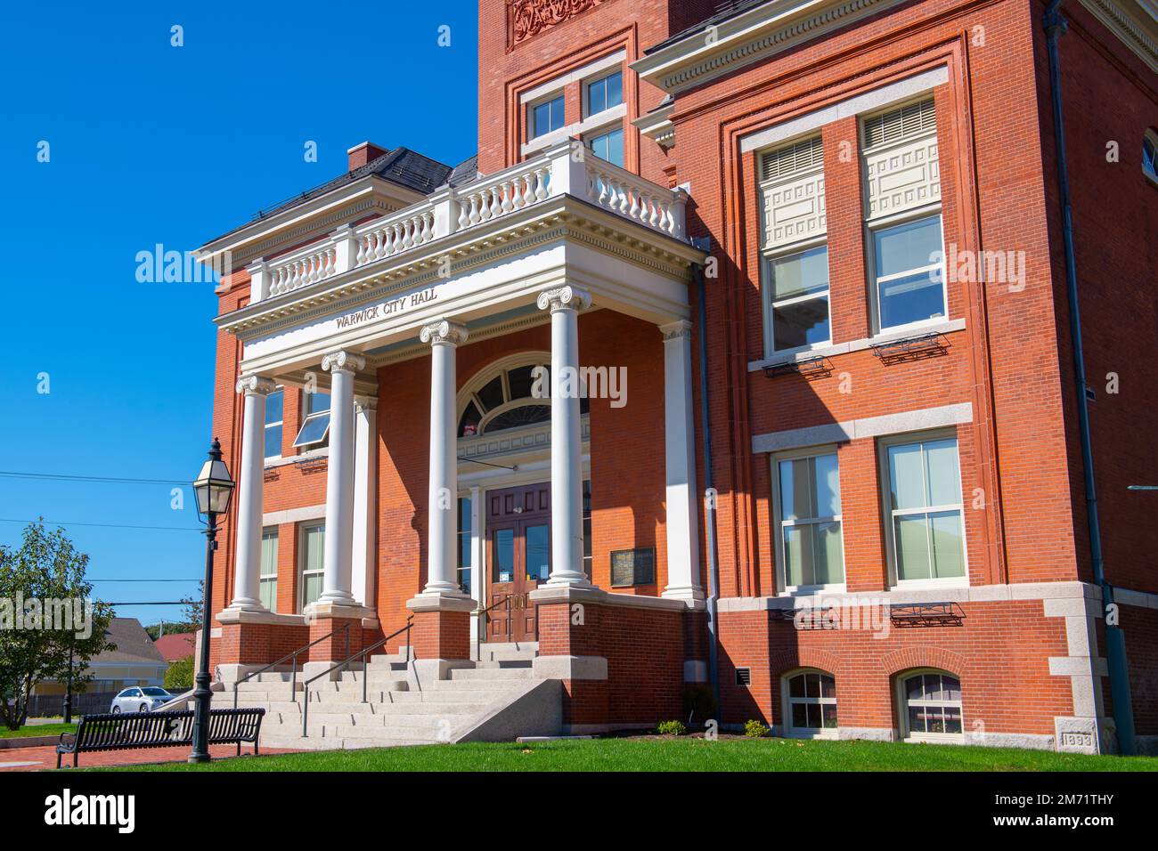 Warwick City Hall at 3275 Post Road in village of Apponaug, city of ...