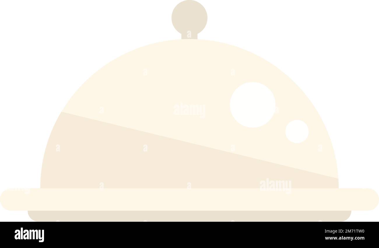 Lunch tray icon flat vector. Dinner meal. Food cafe isolated Stock ...