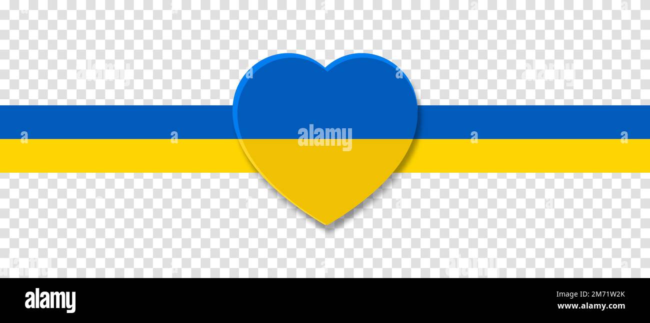 Ukraine Heart National Stripes Flag. Vector illustration Stock Vector ...