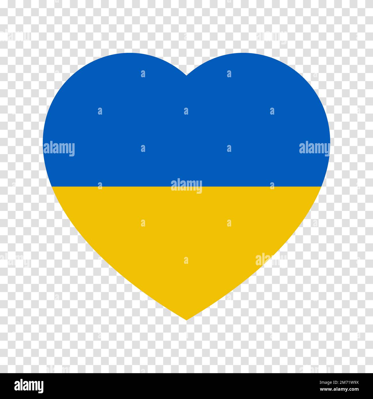 Flag of Ukraine in heart shape. Ukrainian national symbol. Vector ...