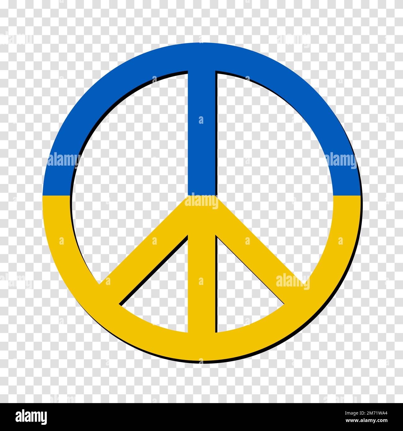 Ukraine flag in peace symbol. No war in Ukraine. Peaceful concept ...