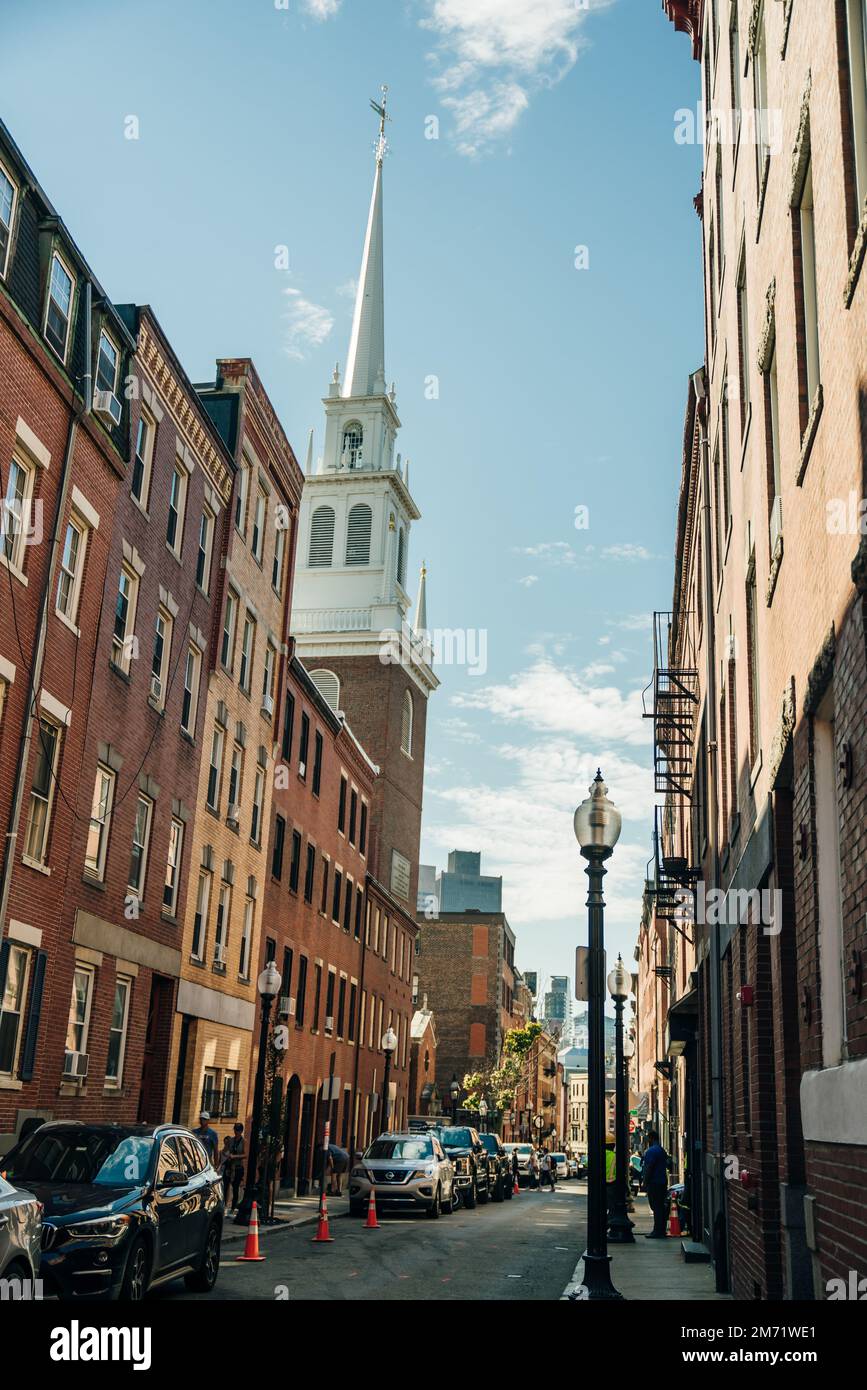 Boston in Massachusetts, USA at Little Italy in the North End of the ...