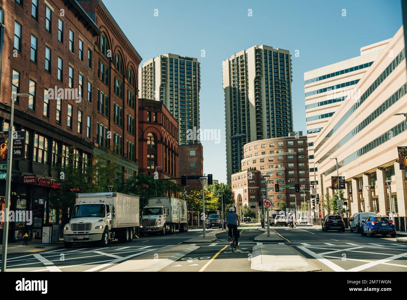 Boston in Massachusetts, USA at Little Italy in the North End of the ...