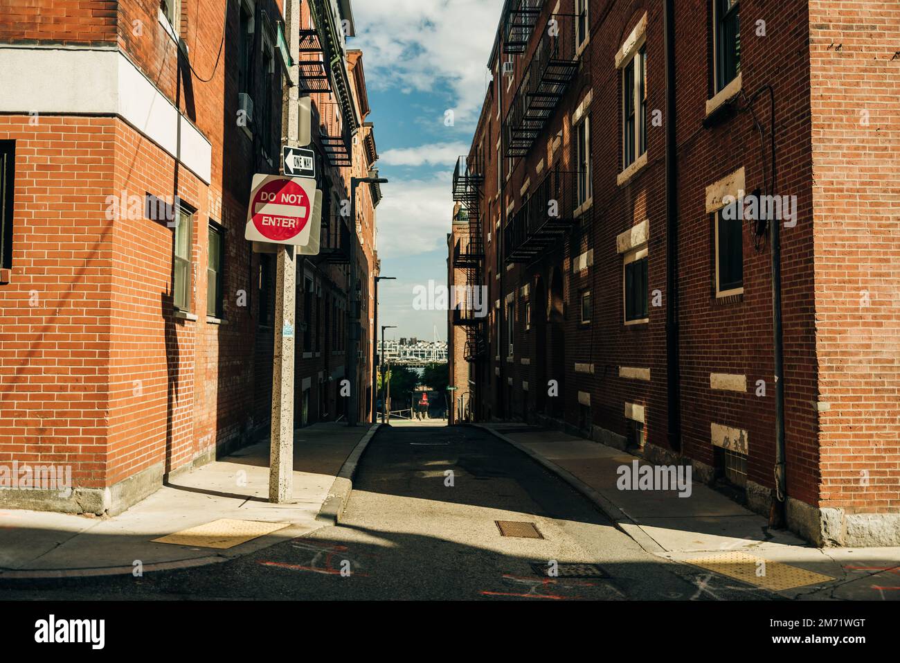Boston in Massachusetts, USA at Little Italy in the North End of the ...
