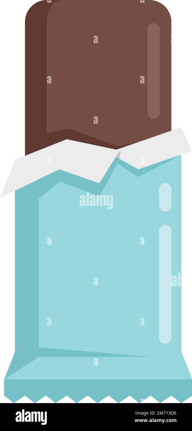 Natural snack bar icon flat vector. Organic food. Healthy chocolate ...