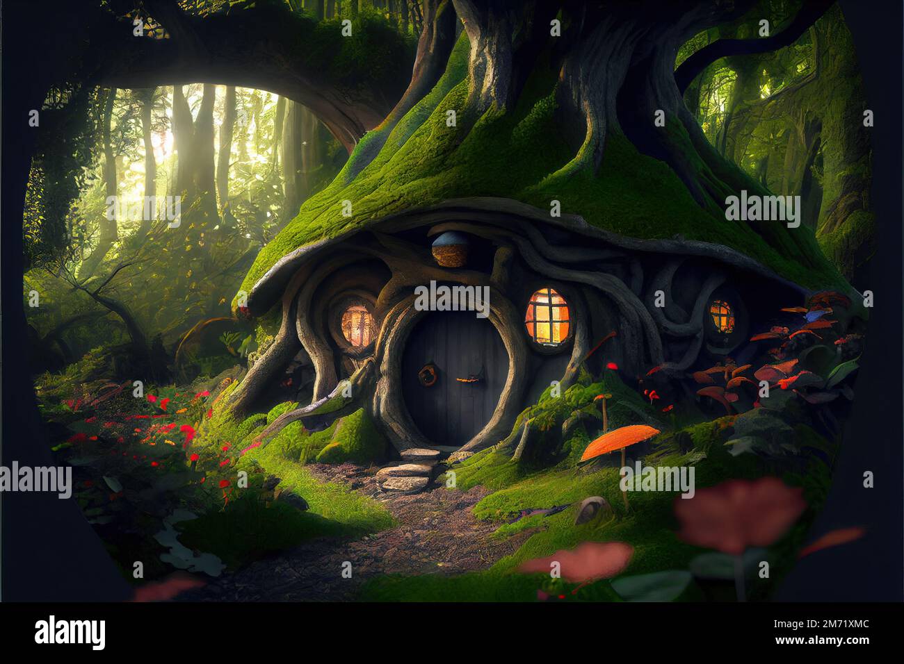 Fairy house illustration hi-res stock photography and images - Alamy