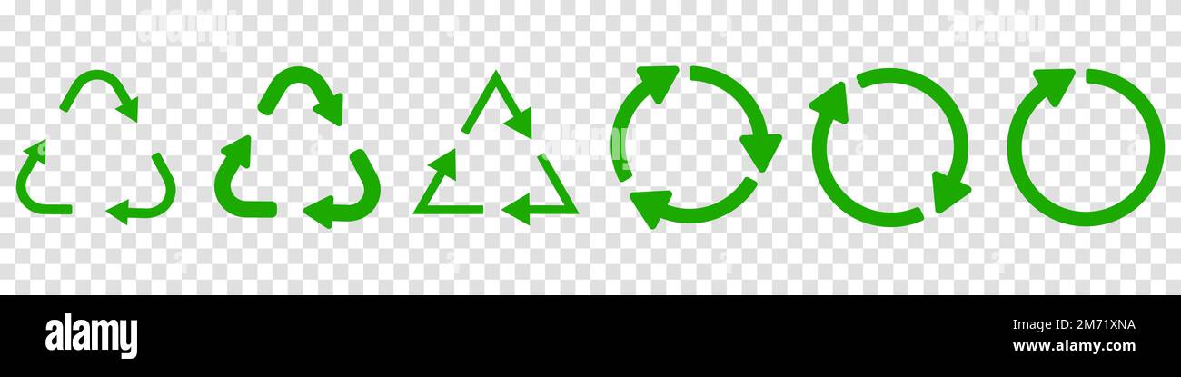 Recycle green vector icons. Recycle Recycling symbol. Vector ...