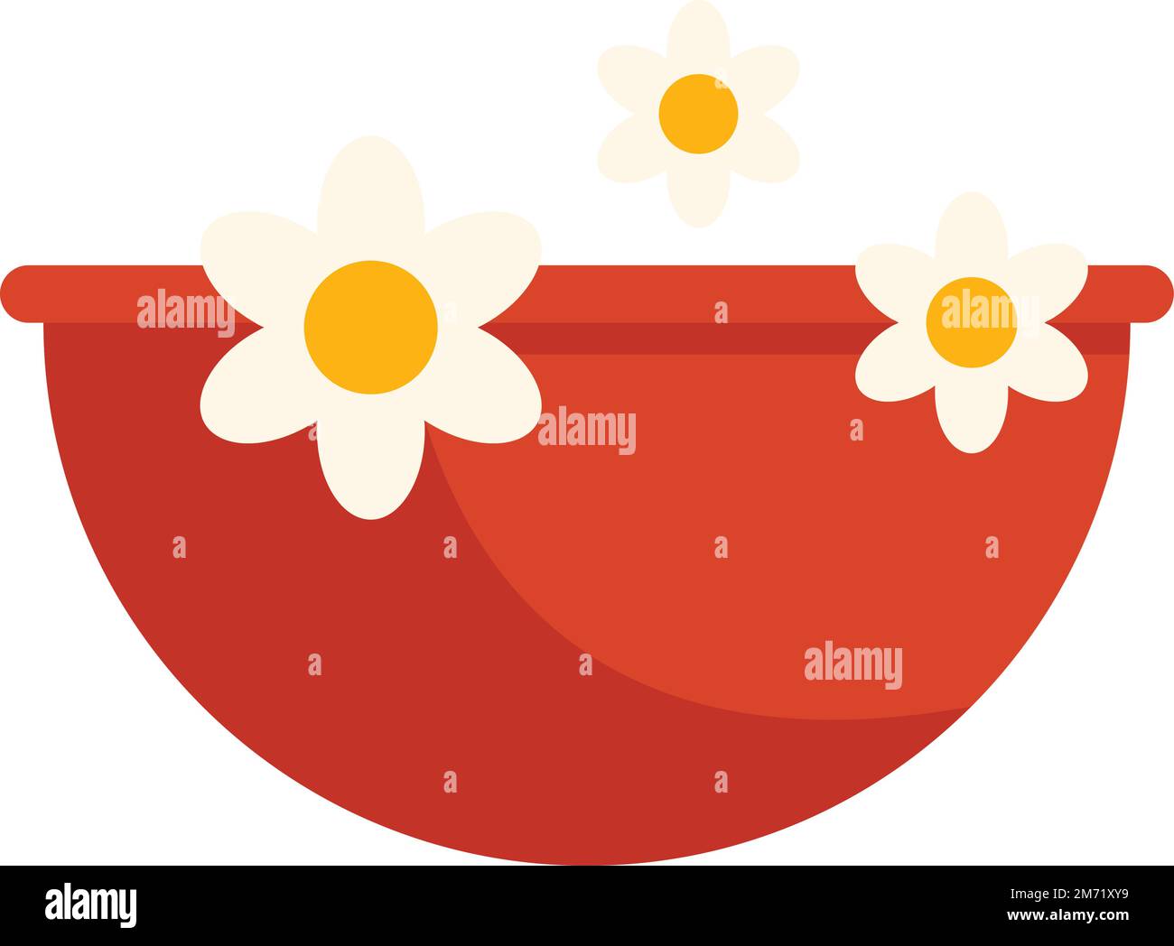 Flower foot bath icon flat vector. Water spa. Care body isolated Stock ...