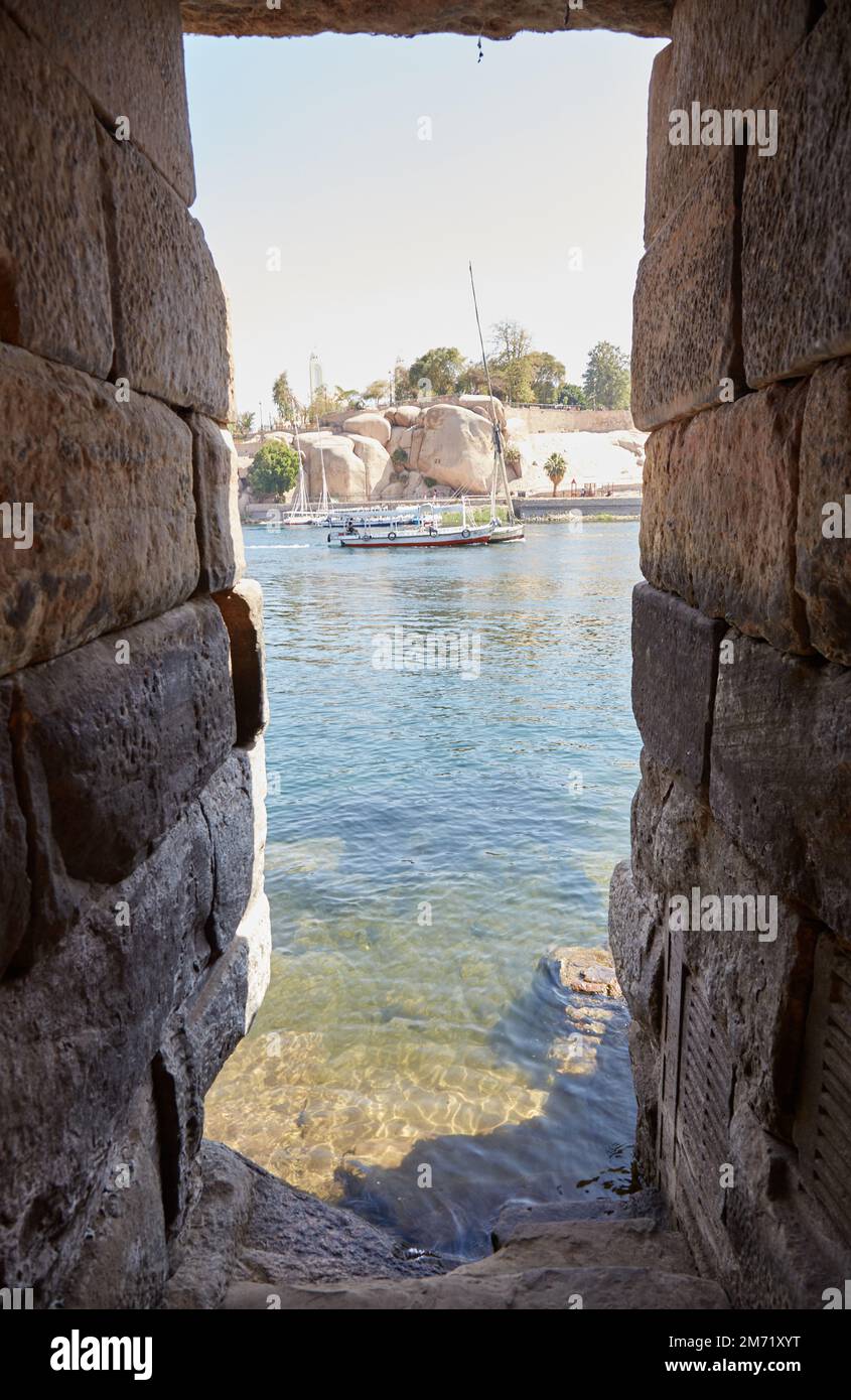 An Ancient Nilometer at Aswan's Elephantine Island Stock Photo - Alamy