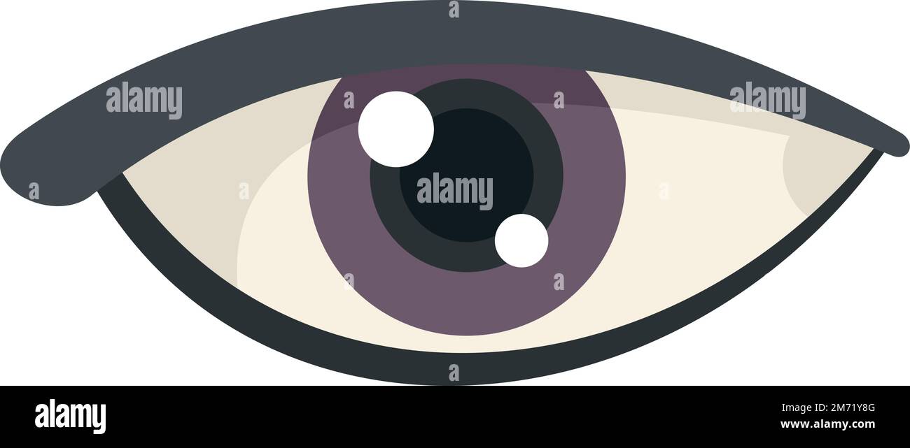 Eye shape icon flat vector. View look. See watch isolated Stock Vector ...
