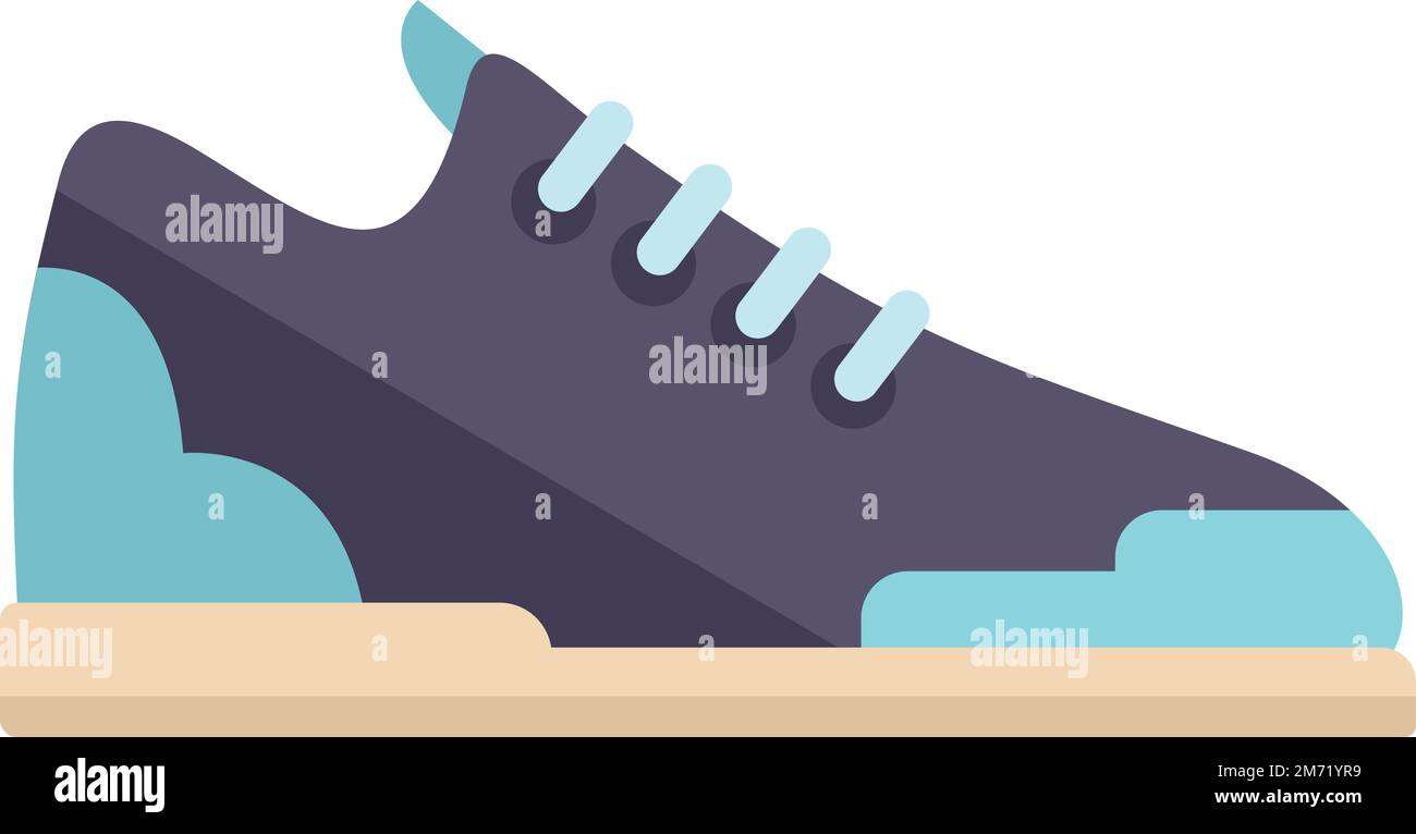 Fashion sneaker icon flat vector. Sport shoe. Run design isolated Stock ...