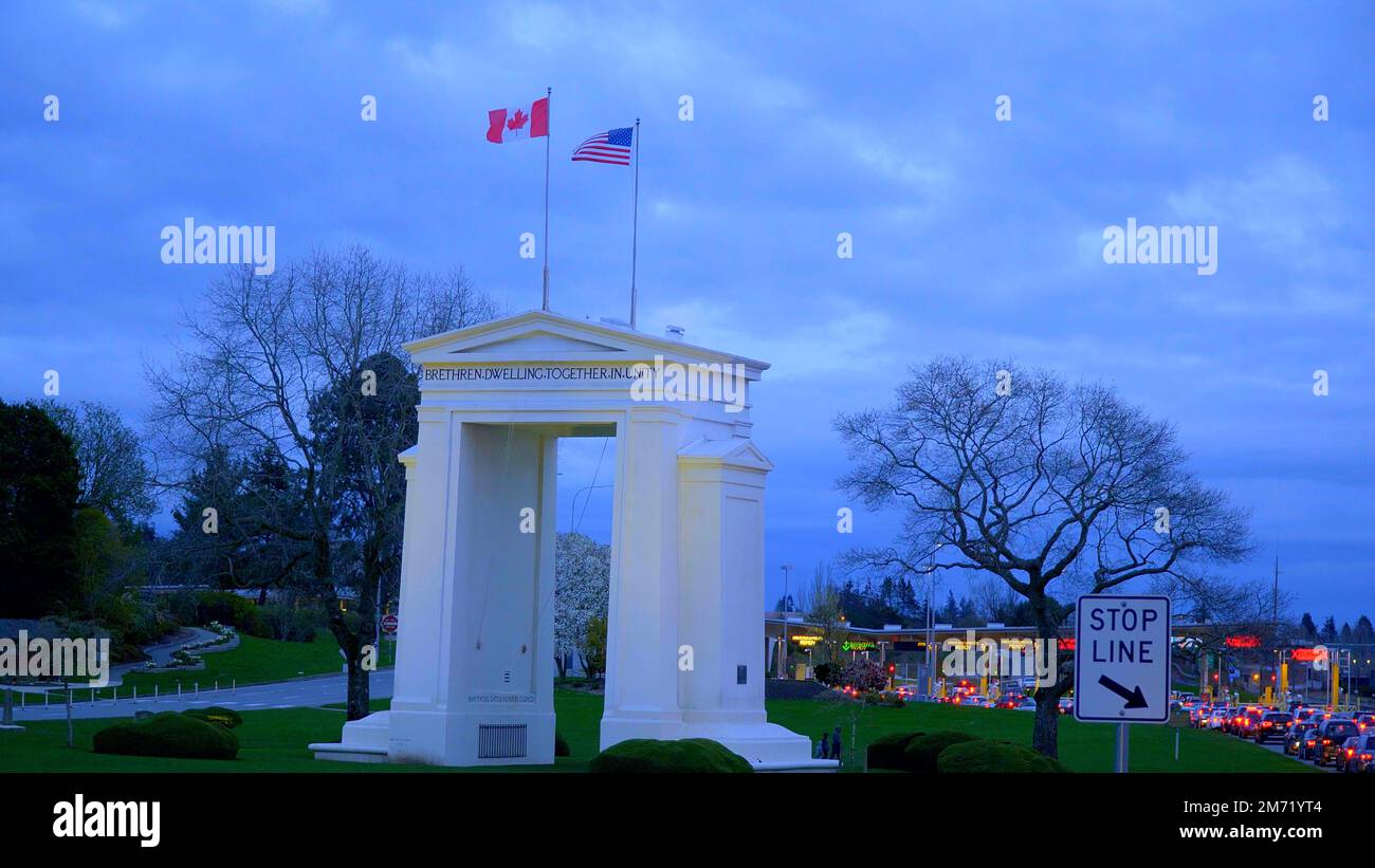 The Canadian - US Border near Vancouver - CITY OF VANCOUVER, CANADA ...