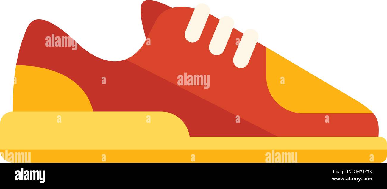 Trainer sneaker icon flat vector. Sport shoe. Run design isolated Stock ...