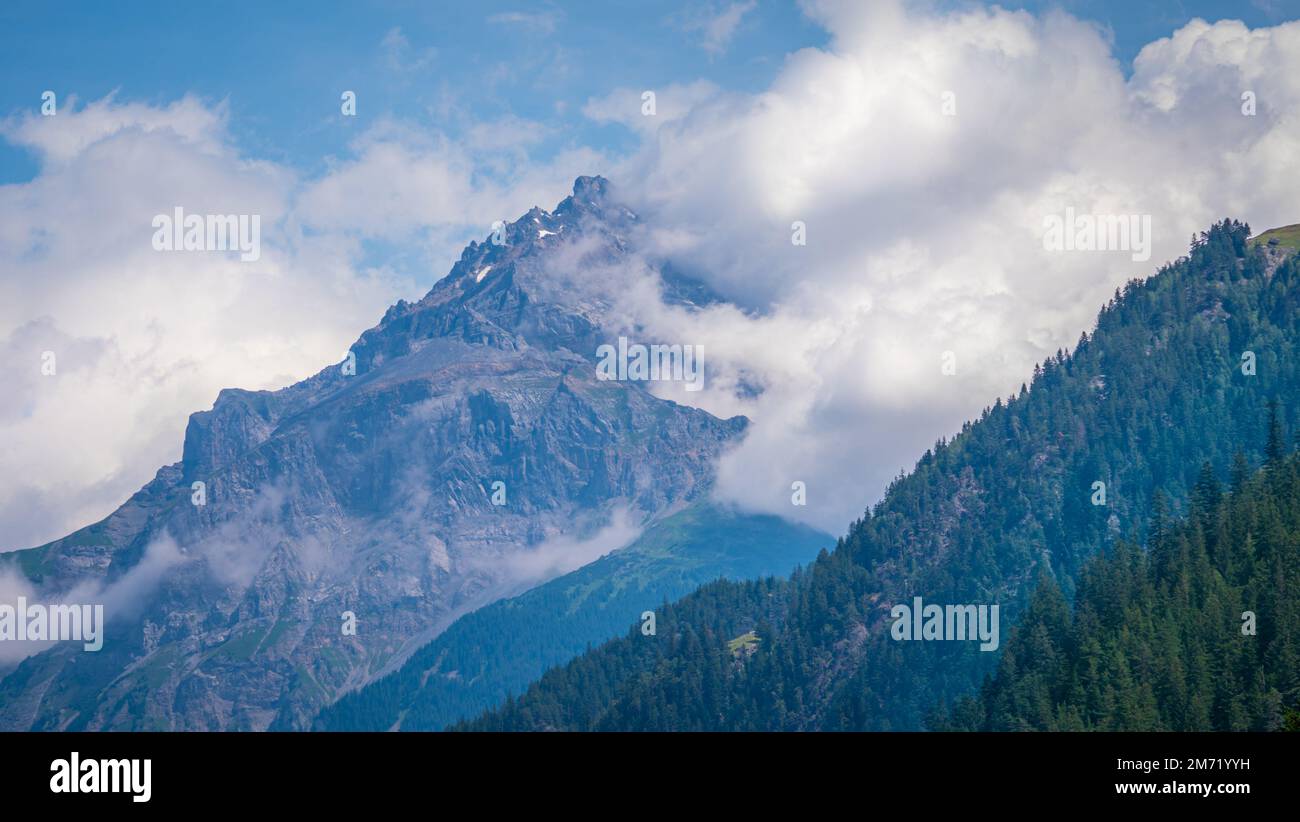 The impressive mountains and glaciers in the Swiss Alps Stock Photo - Alamy