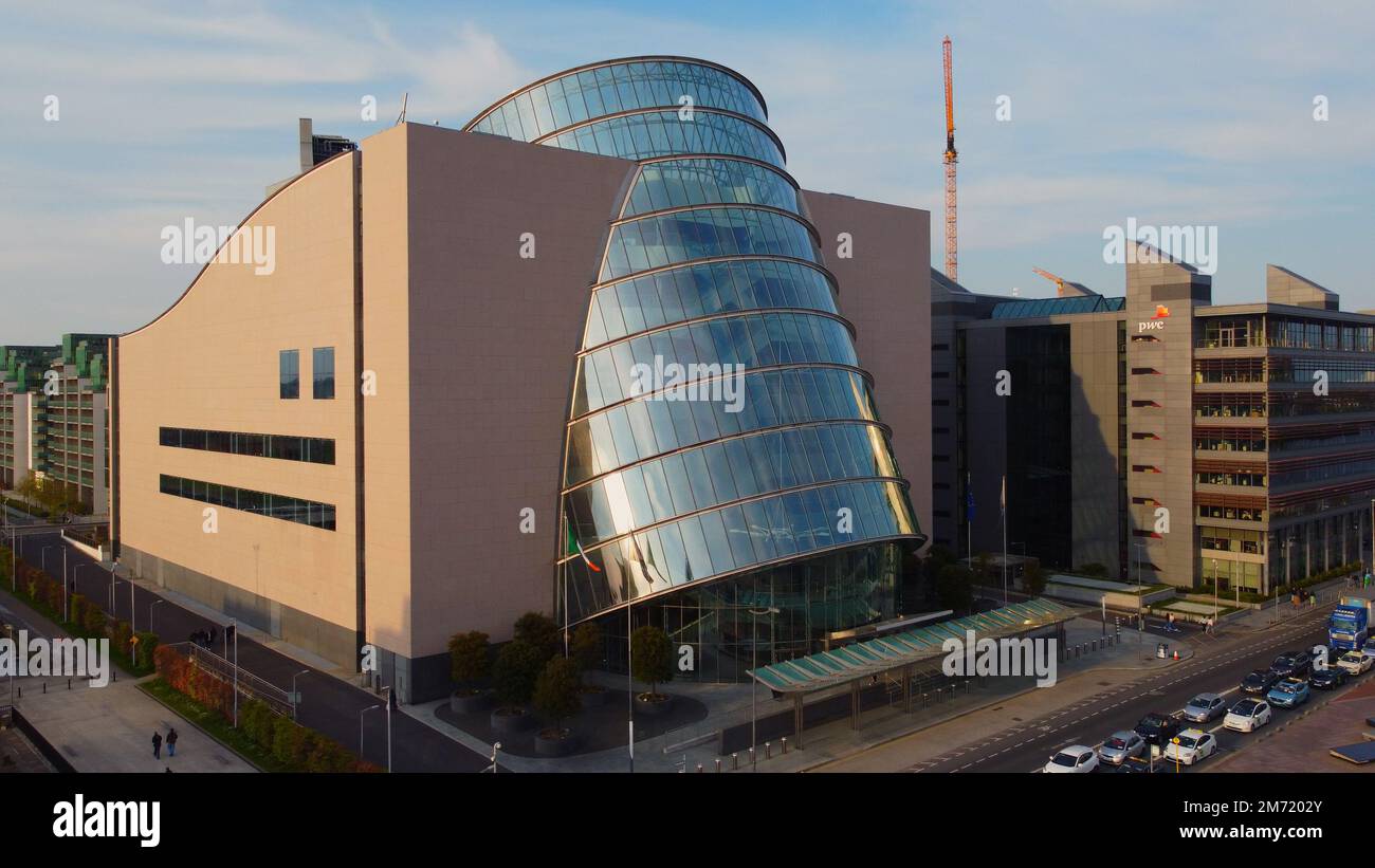 The Convention Centre Dublin aerial view Stock Photo - Alamy