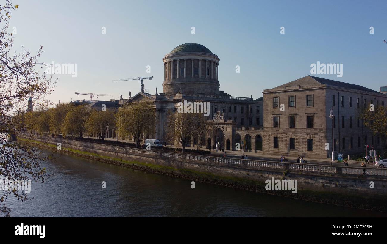 Four Courts in Dublin - aerial view Stock Photo - Alamy