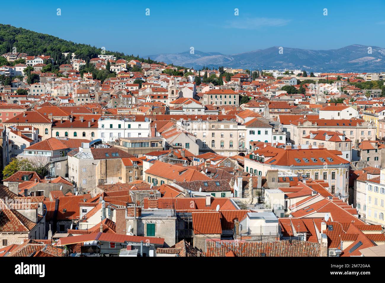 Aerial view of old town Split, Dalmatia, Croatia Stock Photo - Alamy