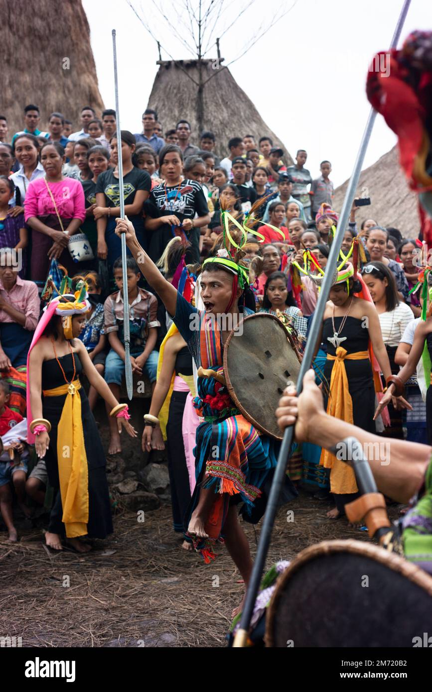 Celebrations after harvest during Walla Poddu, or bitter month Stock ...