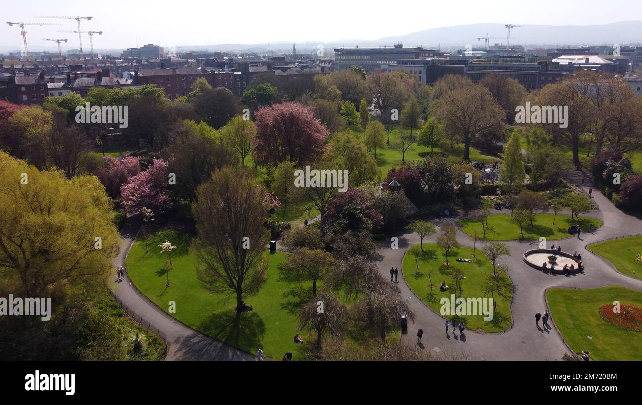 Stephens green dublin aerial hi-res stock photography and images - Alamy