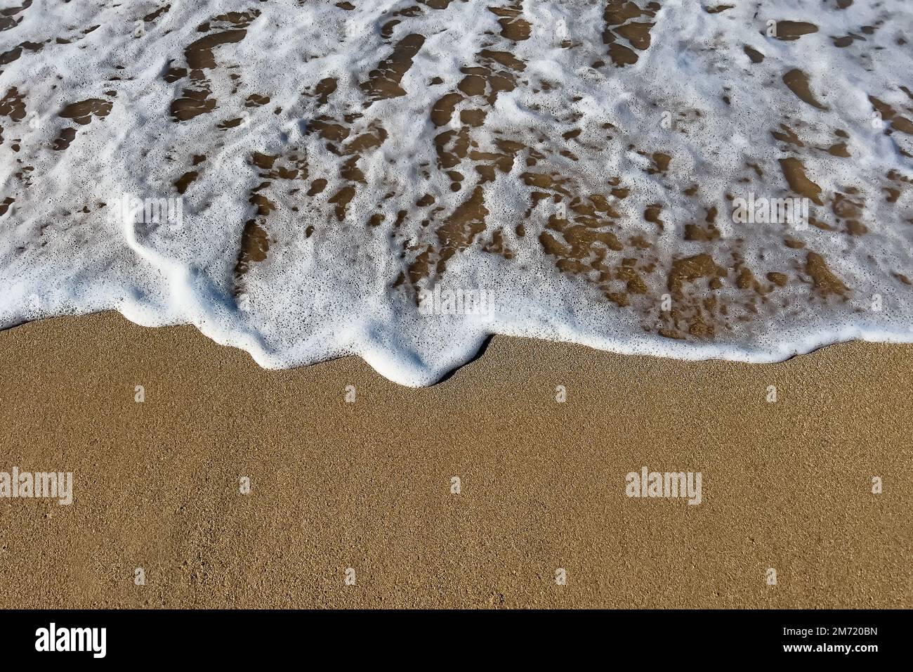Wave on the sand, beach landscape with no people Stock Photo - Alamy