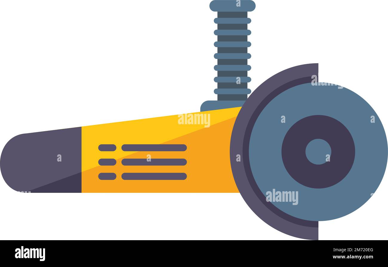 Grinding tool icon flat vector. Angle cutter. Grinder machine isolated ...