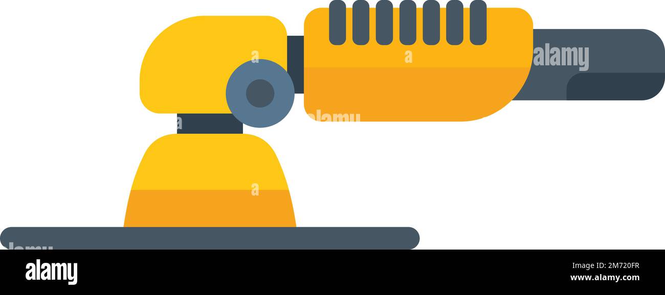 Electric grinding machine icon flat vector. Saw grinder. Hand tool ...