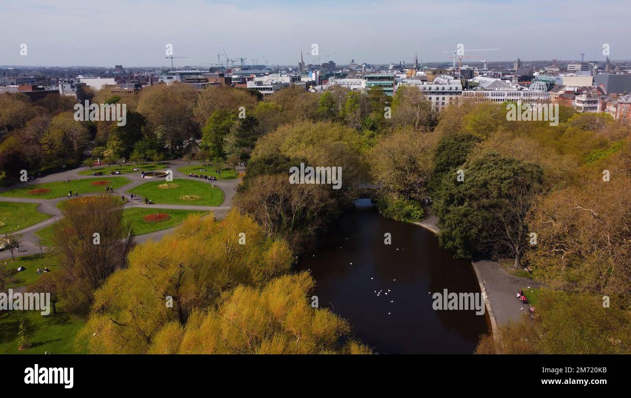 Stephens green dublin aerial hi-res stock photography and images - Alamy