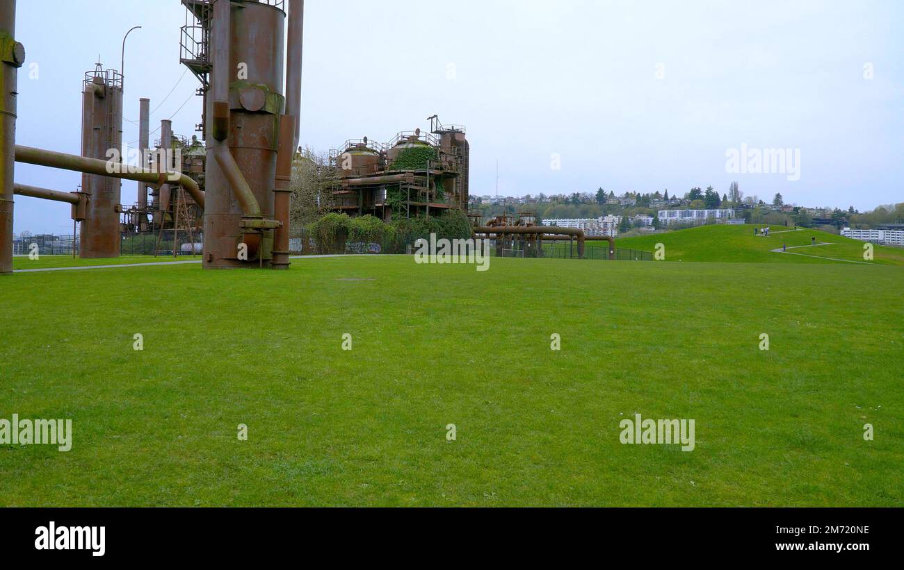 Famous landmark in Seattle - The Gasworks Park Stock Photo - Alamy