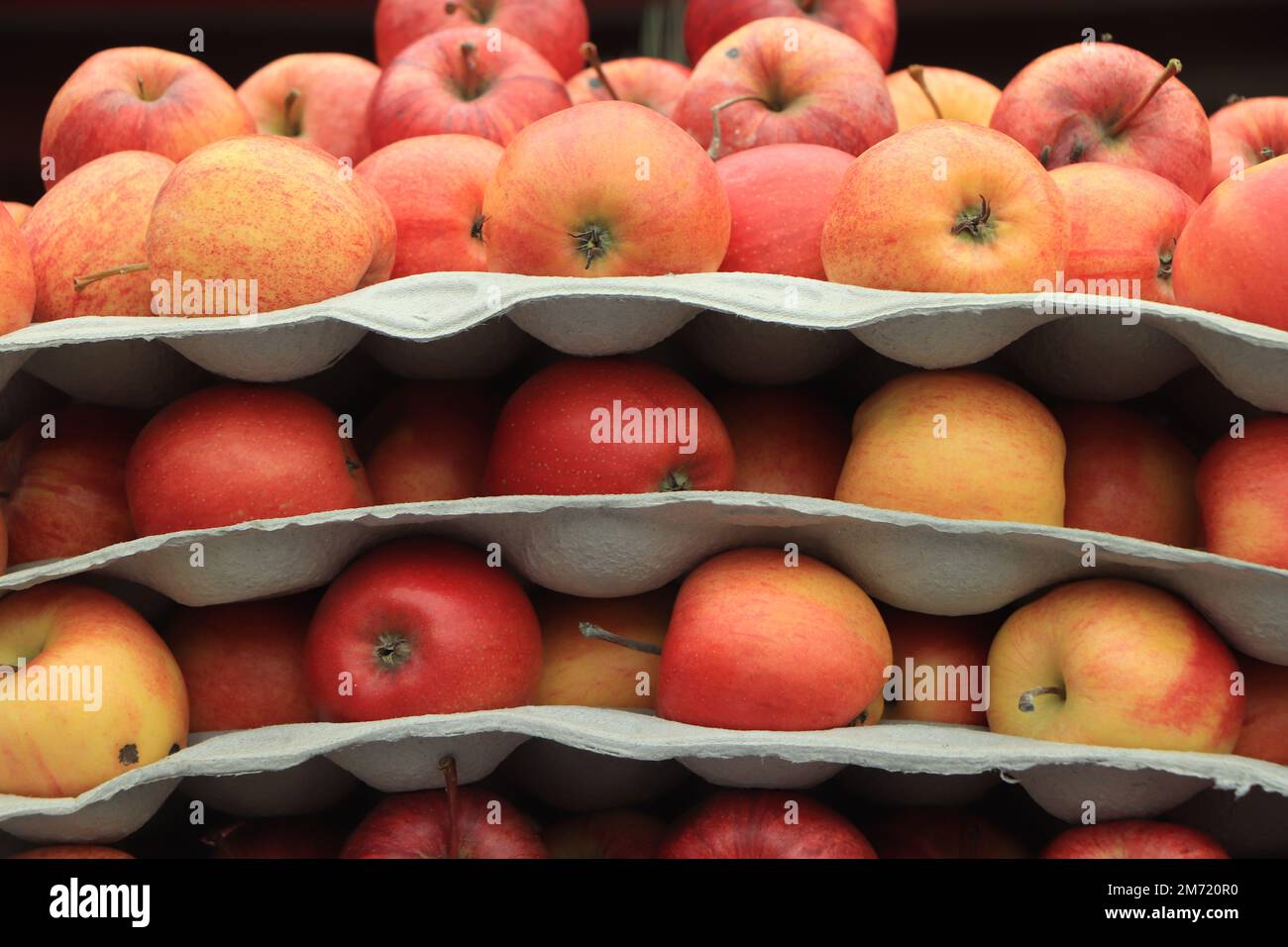 organic apples for sale at farmers market Stock Photo - Alamy
