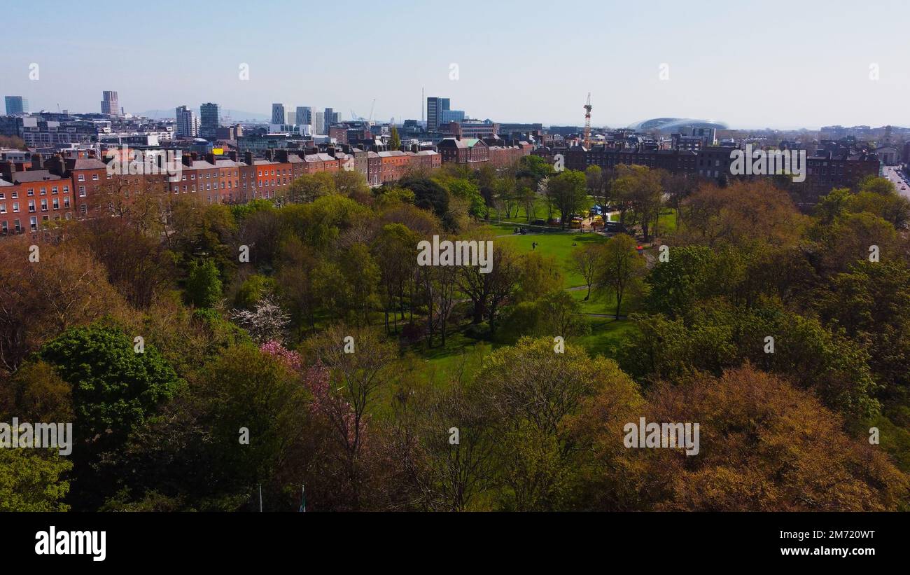 Beautiful Merrion Park in Dublin from above Stock Photo - Alamy