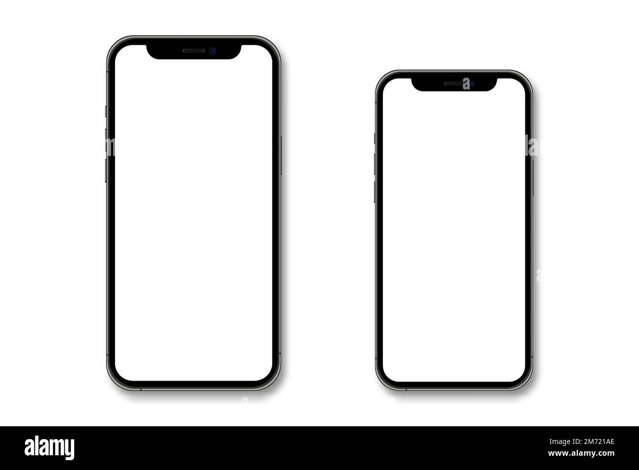 Realistic models smartphone. 3D mobile phone with shadow. Smartphone ...