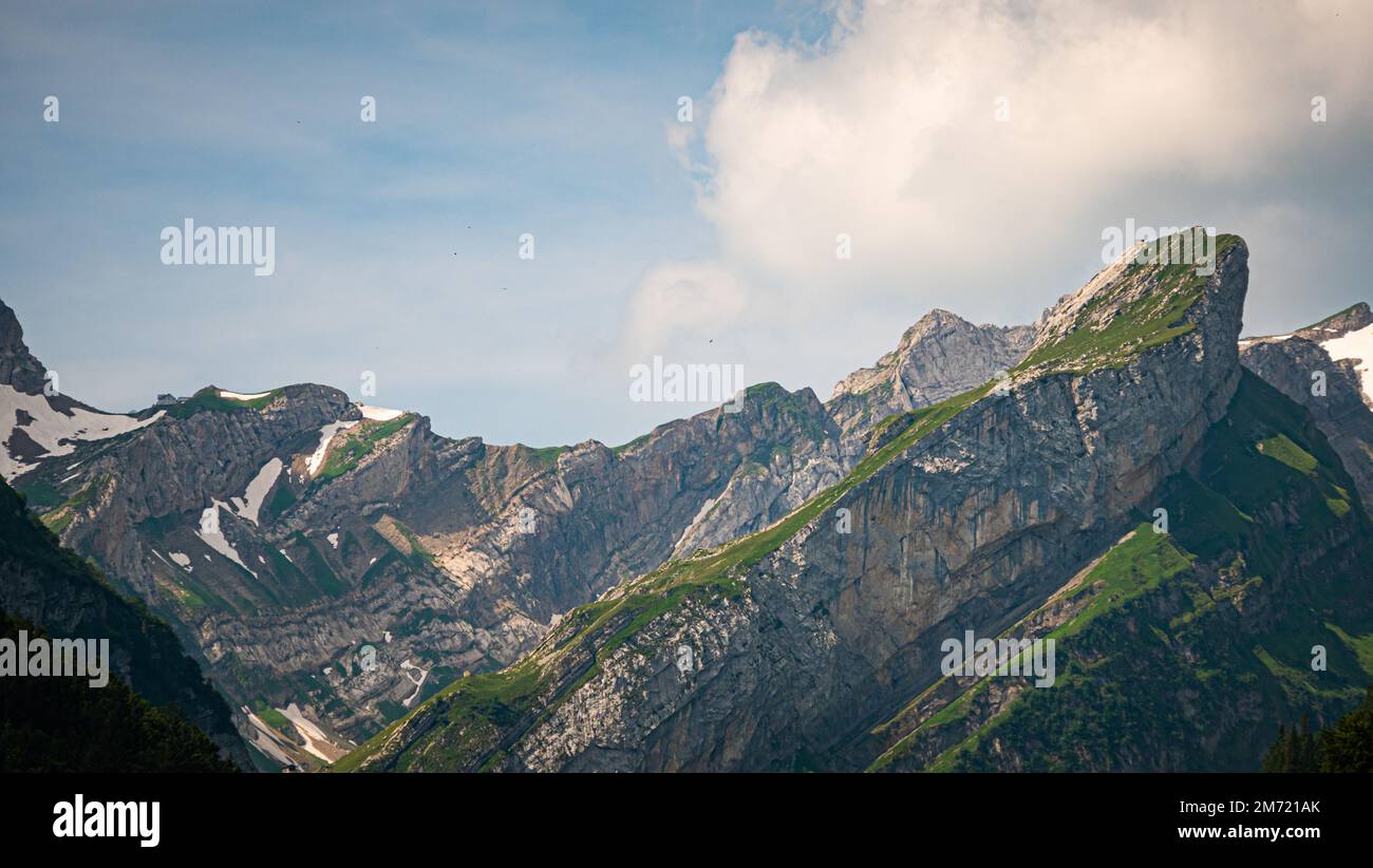 The impressive mountains and glaciers in the Swiss Alps Stock Photo - Alamy
