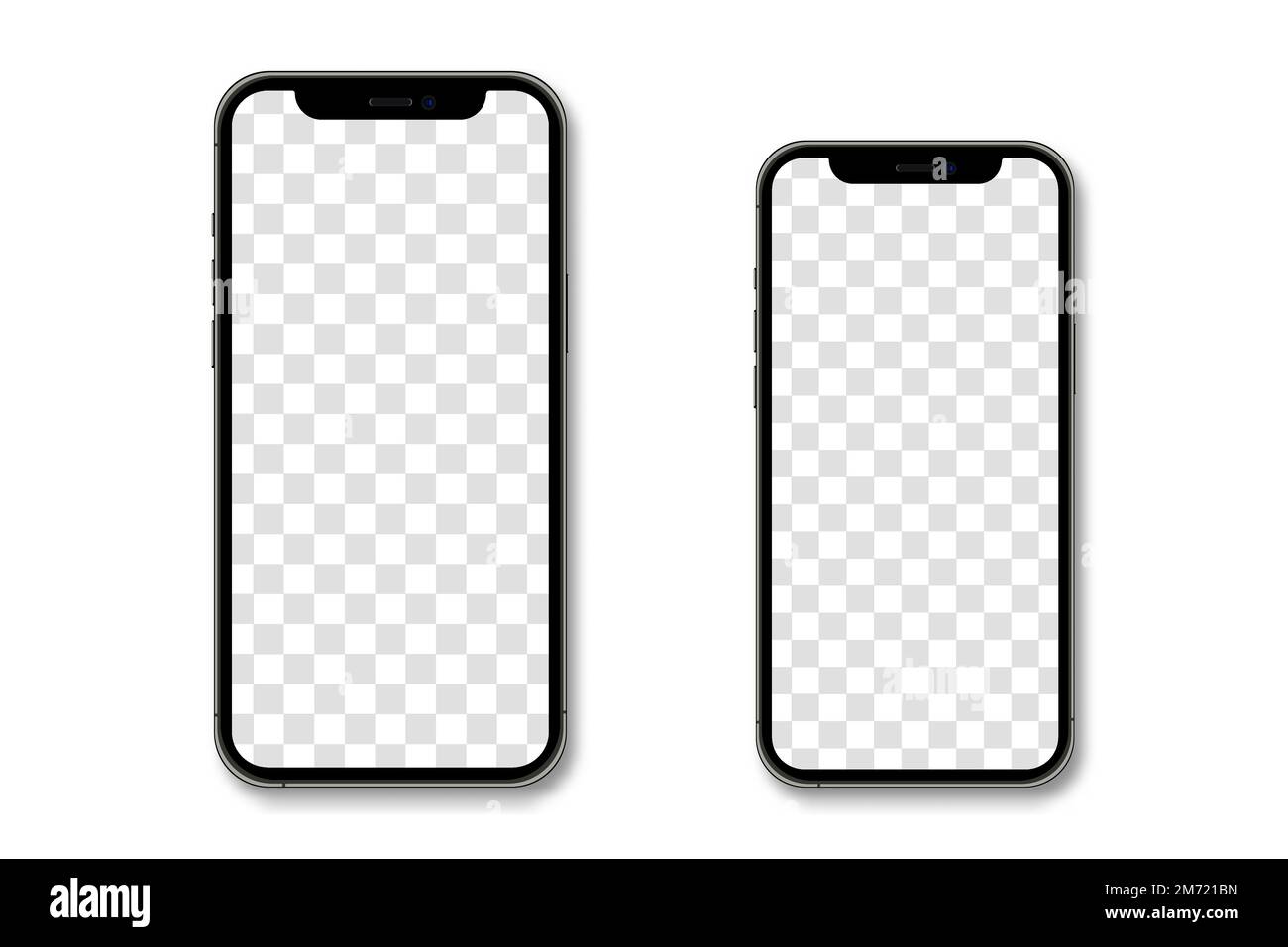 Realistic models smartphone. 3D mobile phone with shadow. Smartphone ...