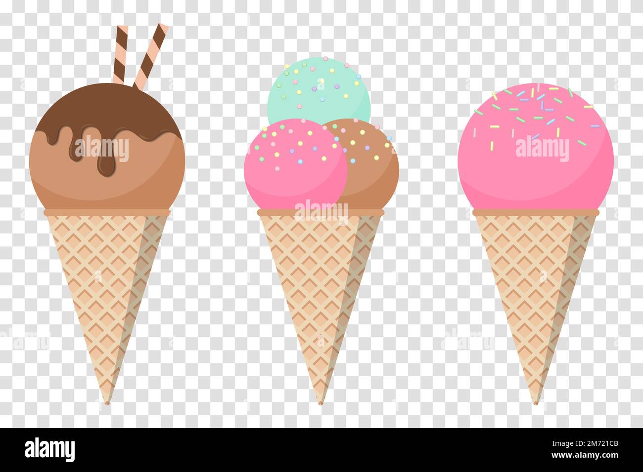 Sweet ice cream. Collection ice cream vector. Funny vector ice cream ...
