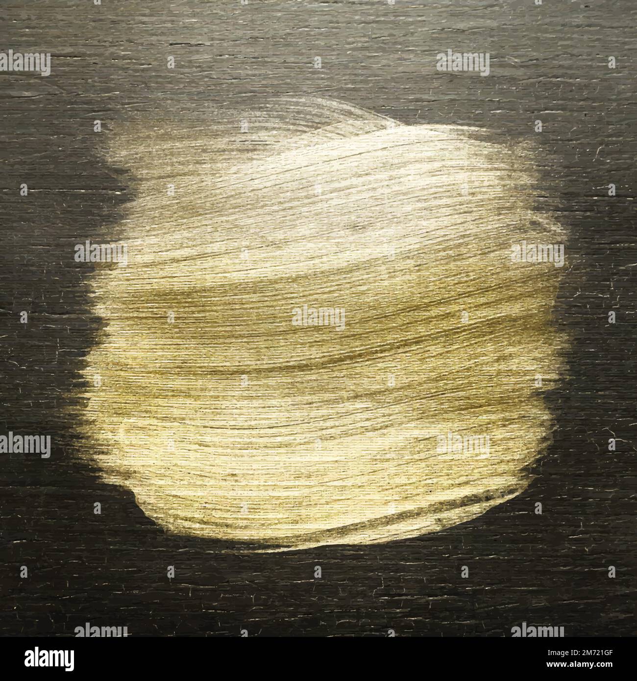 Gold oil paint brush stroke texture on a colored wood background vector ...