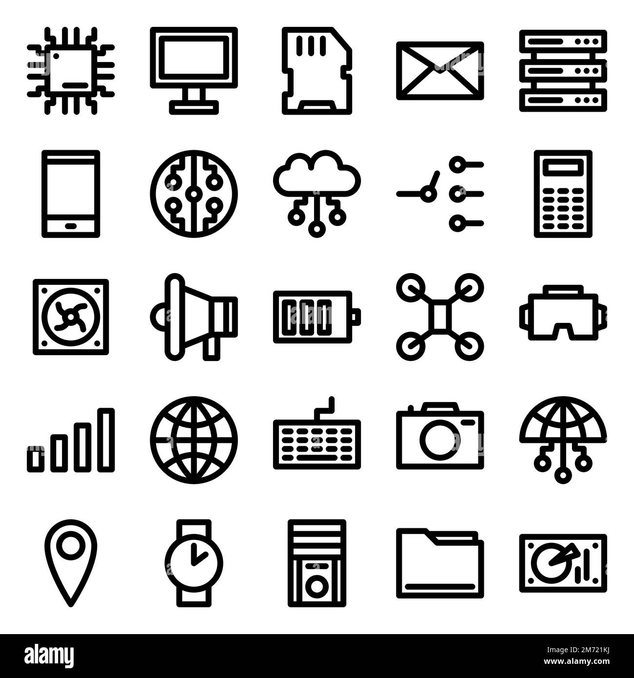 Device gadget icons in Cut Out Stock Images & Pictures - Alamy