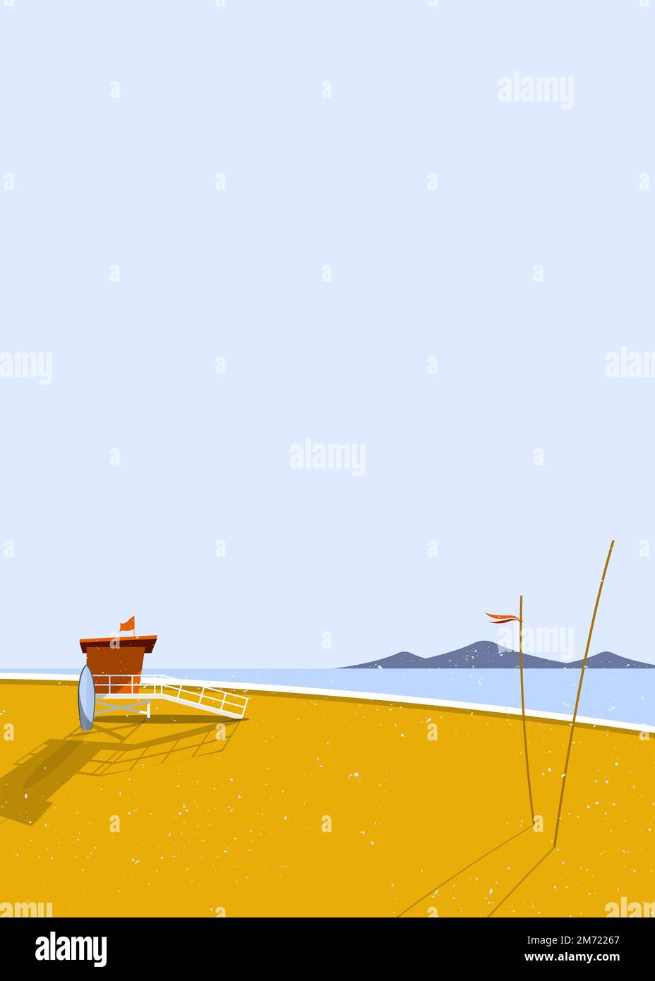 Beach cabin by the seaside vector Stock Vector Image & Art - Alamy